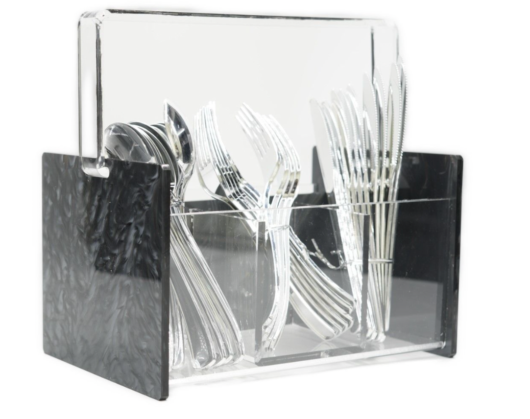 Acrylic Silverware Caddy- many colors available – The Tempting Table