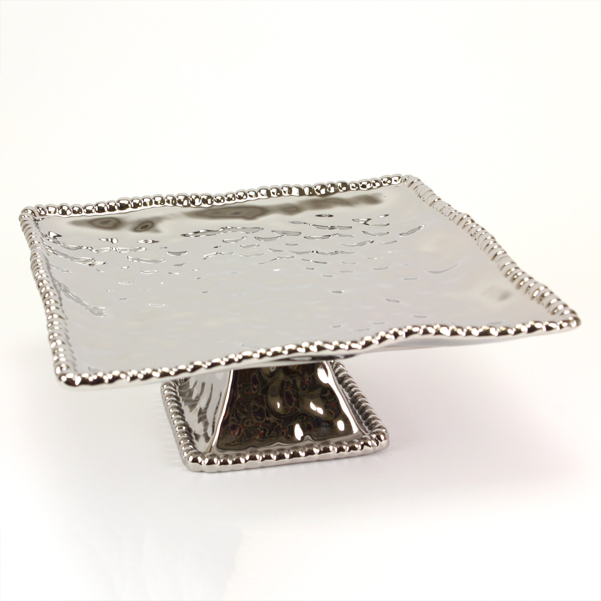 Square silver cake plate – The Tempting Table
