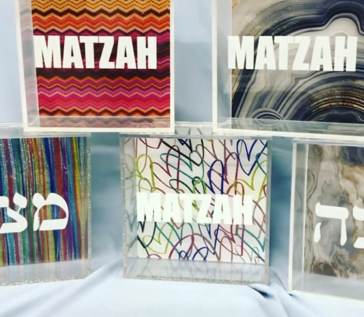 Patterned Acrylic Matzah Boxes – The Tempting Table